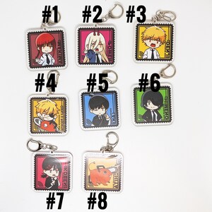 Chainsaw Anime Chibi Keychains - Etsy