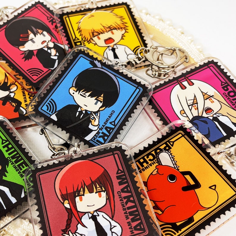 Chainsaw Anime Chibi Keychains - Etsy