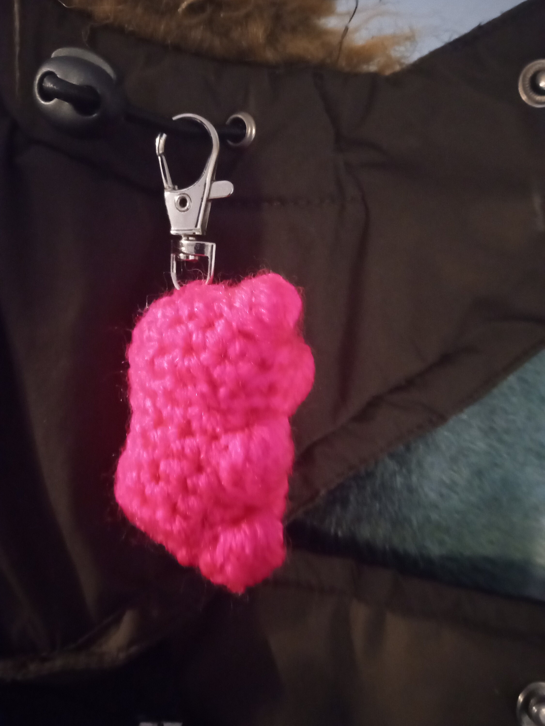 Bear Keychain/crochet Gummy Bear/tiny Teddy/zipper - Etsy