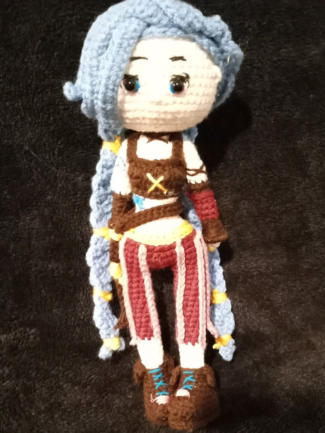 Arcane Blue Braids. Crochet Jinx Inspired Doll - Etsy