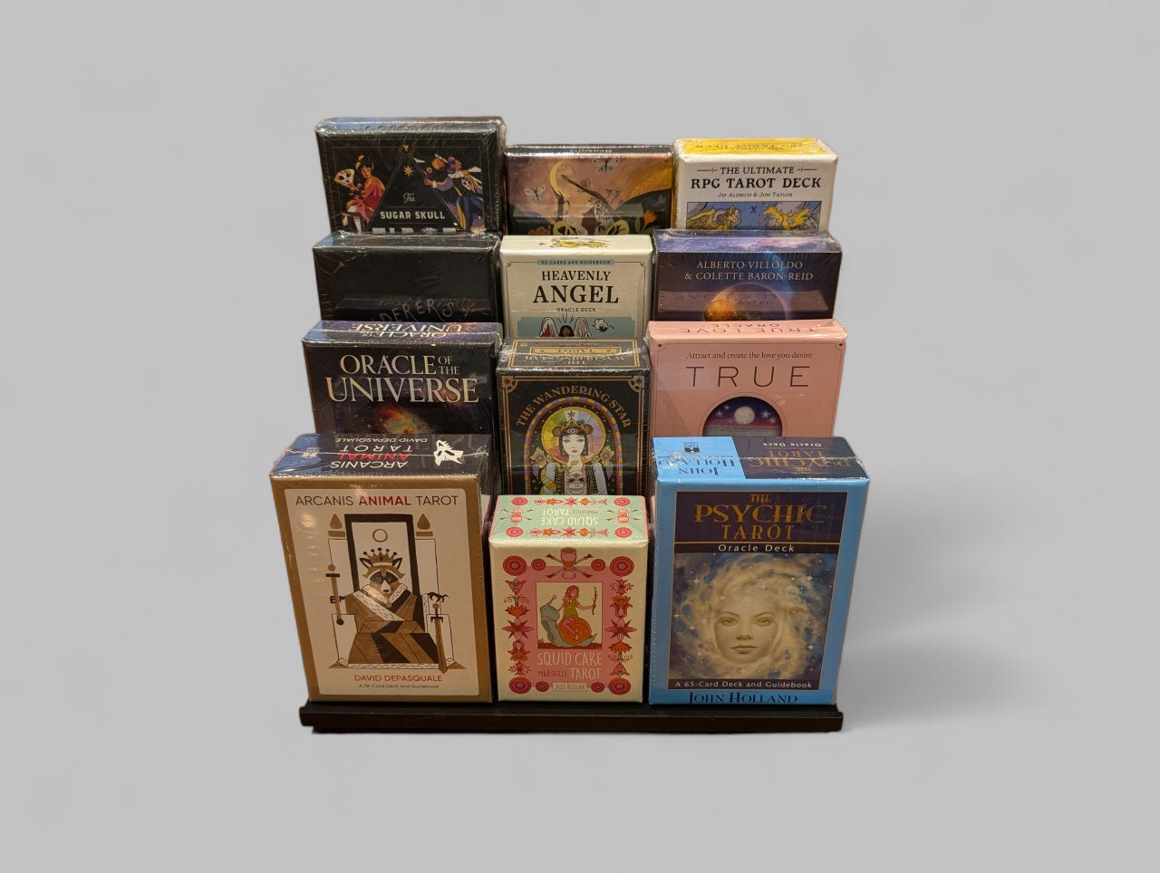 Tarot Cards Deck Display Stand Step Shelf Oracle or Tarot 2" Thick ...