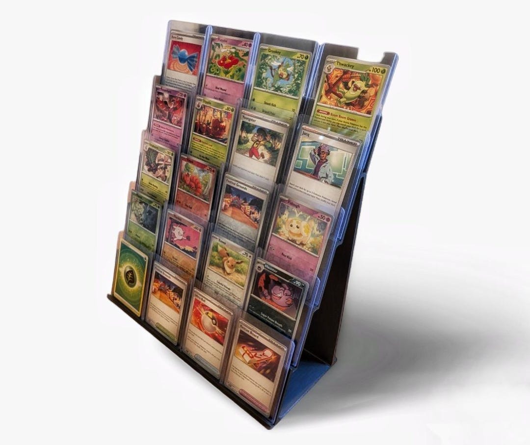 Trading Collectible Cards TCG, MTG, CCG Display Shelf Stand Top Loaders ...