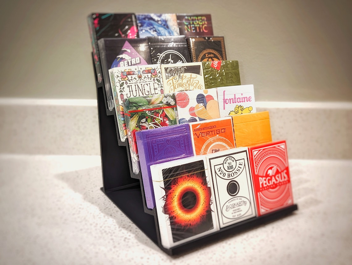 Playing Cards Deck Display Stand Step Shelf Poker Tarot - Etsy