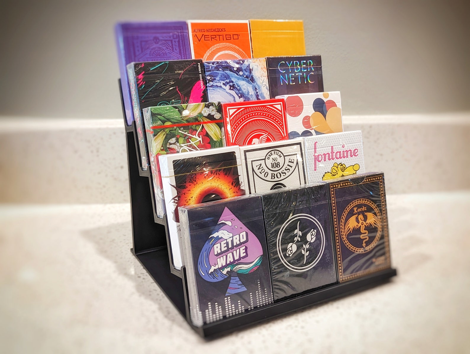 Playing Cards Deck Display Stand Step Shelf Poker Tarot - Etsy