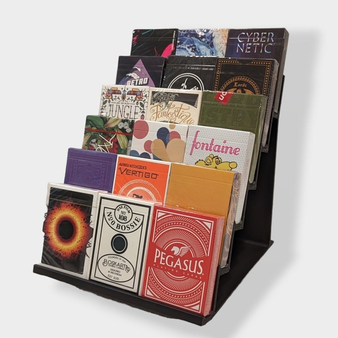 Playing Cards Deck Display Stand Step Shelf Poker Cards - Etsy