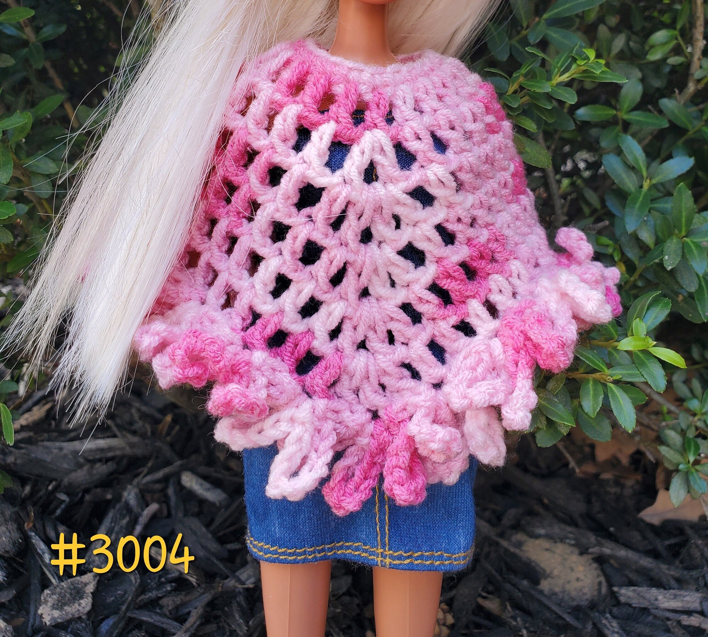 Crochet Pattern PONCHO With Pictures Acrylic for Vintage 11.5 Doll DIY 3006 EASY for Beginners Etsy Australia