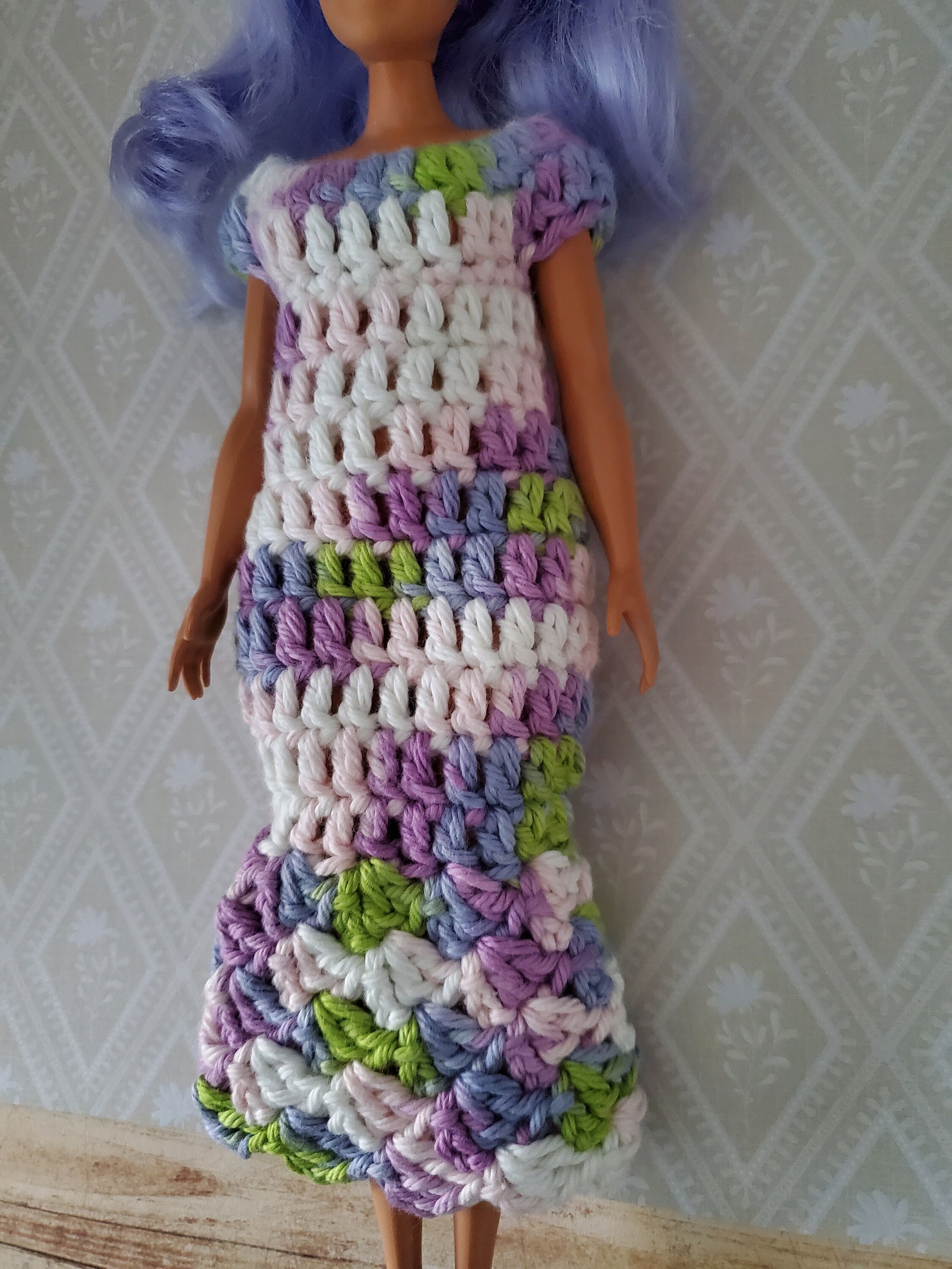 For Beginners Crochet Pattern DIY for Curvy Barbie Doll Long Spring ...