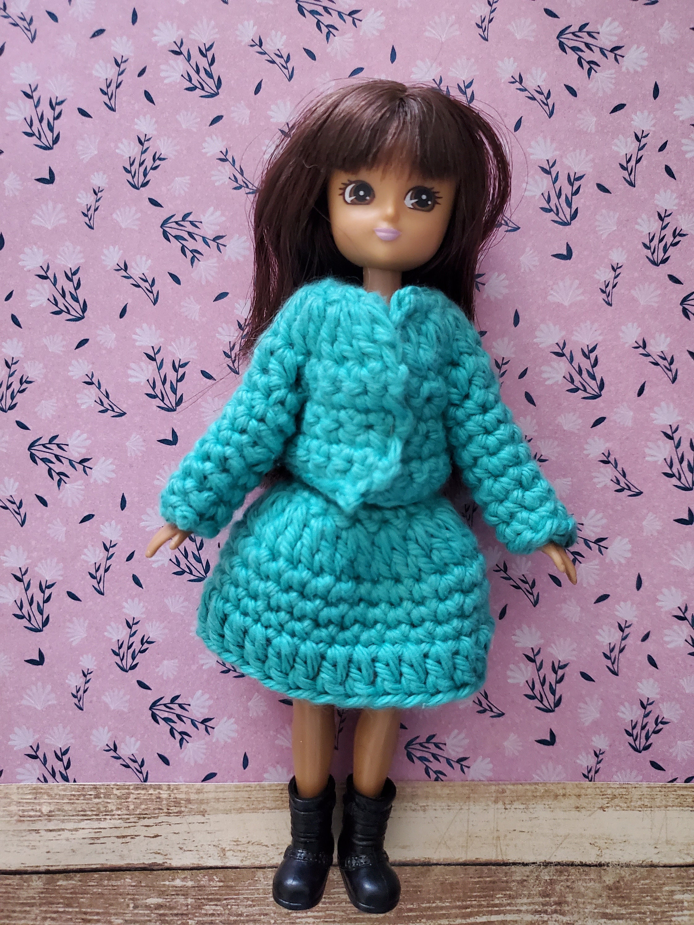 Crochet Pattern ARKLU Lottie Doll for Beginners SKIRT Cardigan Cotton ...