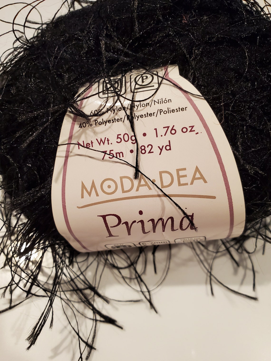 Black BLK MODA DEA Prima Yarn Nylon Polyester 1.76 Oz 82 Yd Italy - Etsy