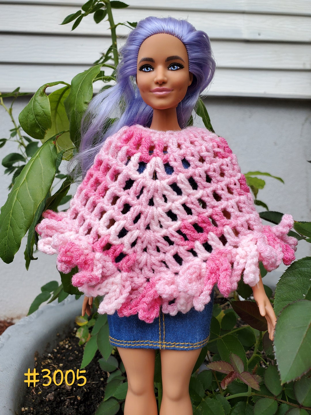 For Beginners Pink PONCHO Crochet Pattern Acrylic Designed to - Etsy