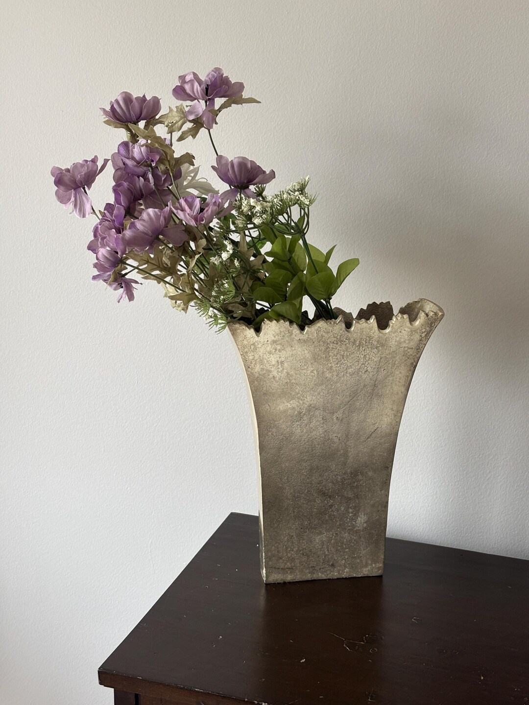 Hand Welded and Forged Large Gild Metal MCM Vase - Vintage Antique - Etsy