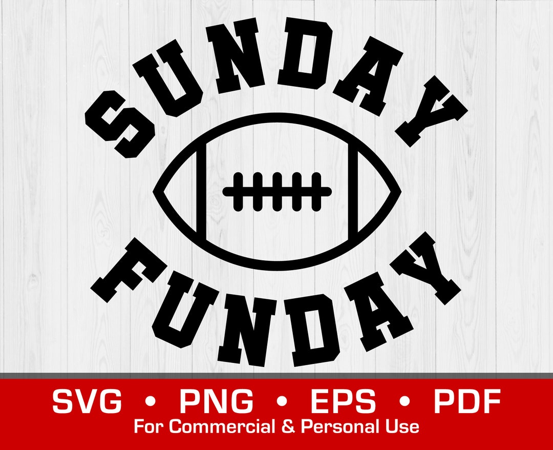 Sunday Funday Football SVG Clipart – Svg | Eps | Png | PDF Vector ...