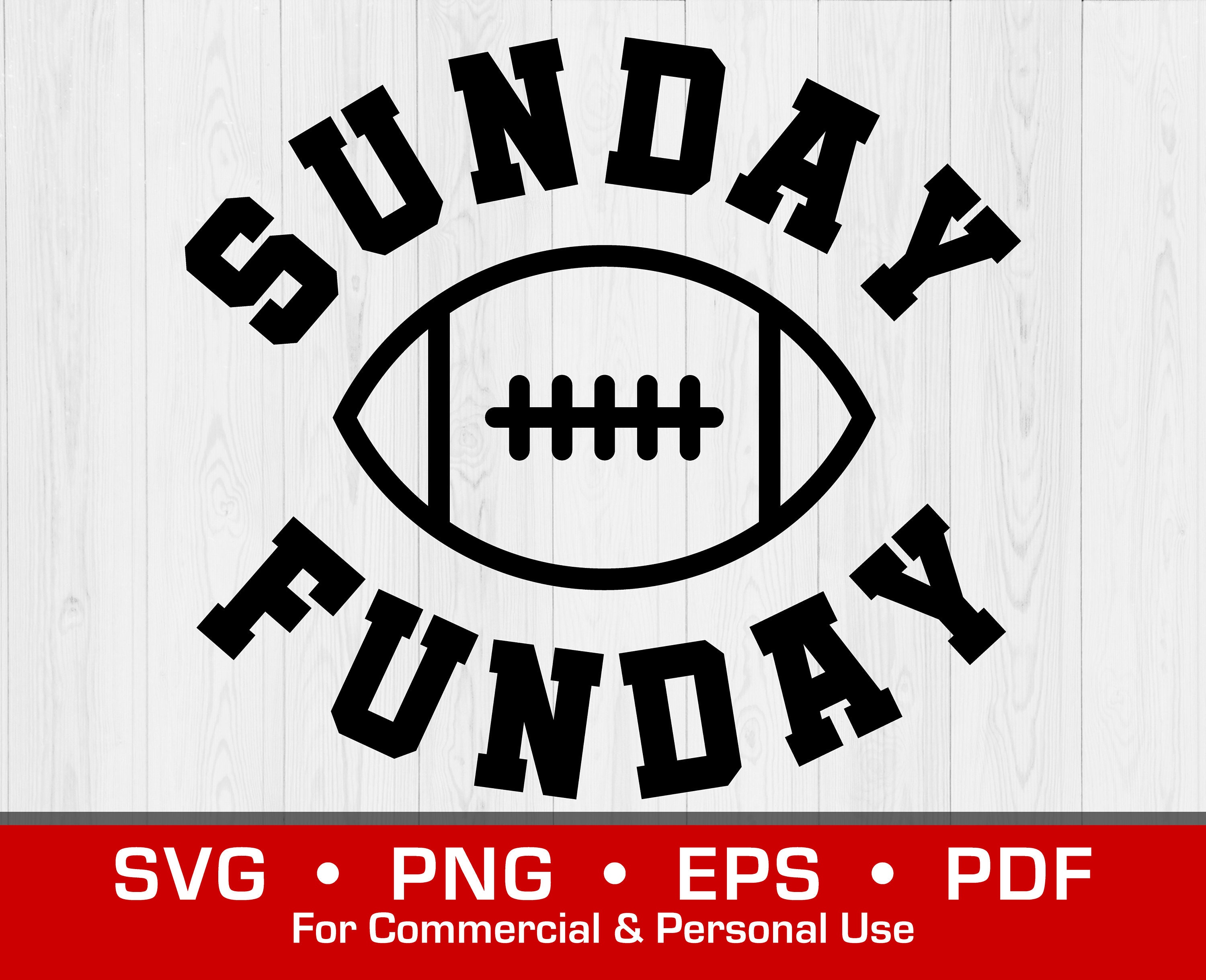 Sunday Funday Football SVG Clipart – Svg | Eps | Png | PDF Vector - Etsy