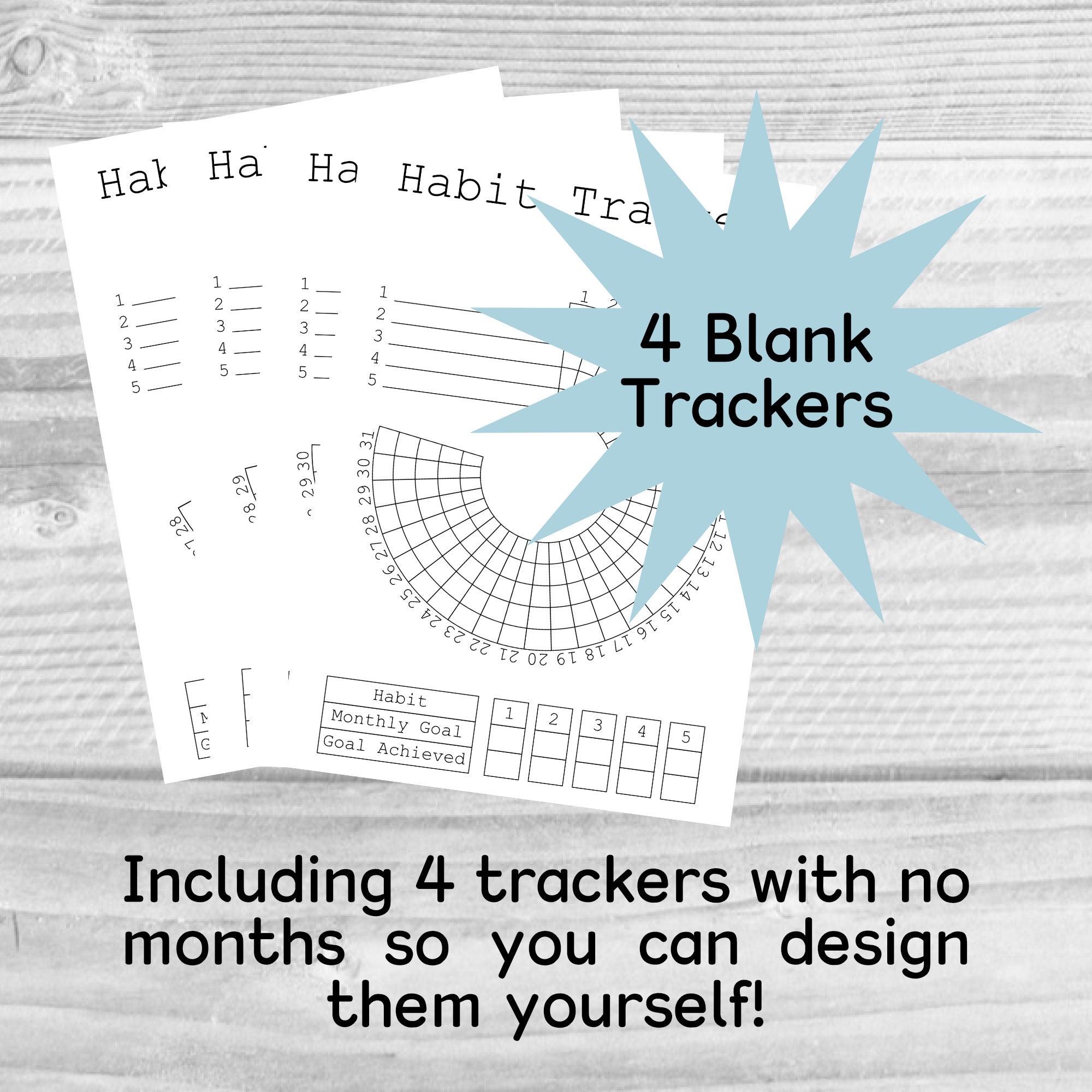Printable Habit Tracker. Daily / Monthly Goal Setter. Bullet Journal ...