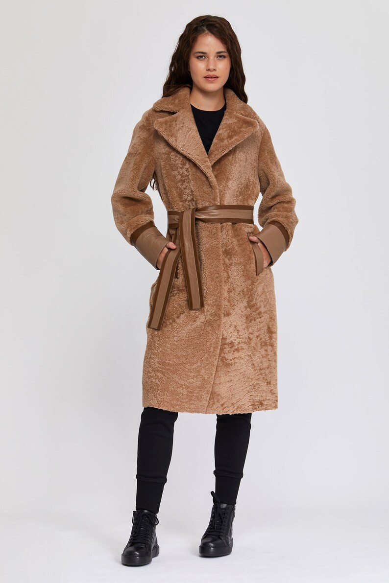 Shearling Overcoat: Women's Turkish Sheepskin Winter Coat - Etsy