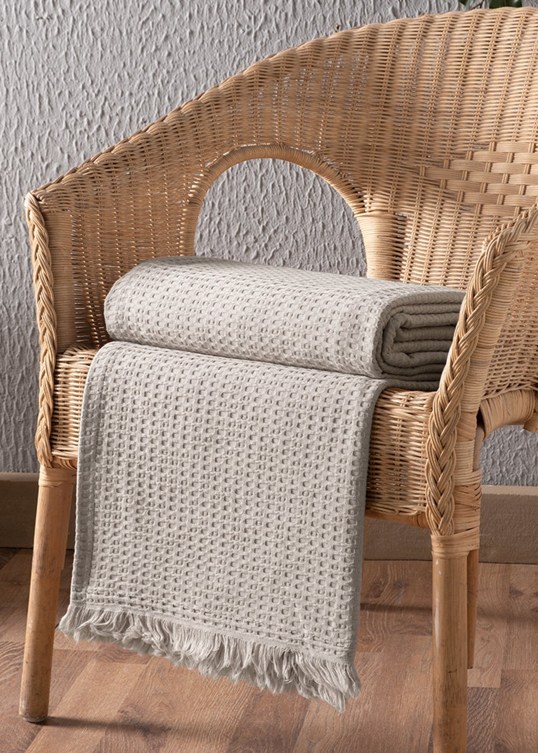 Suvi NYC Turkish Cotton Waffle Throw Blanket: Queen Size, Super Soft - Etsy