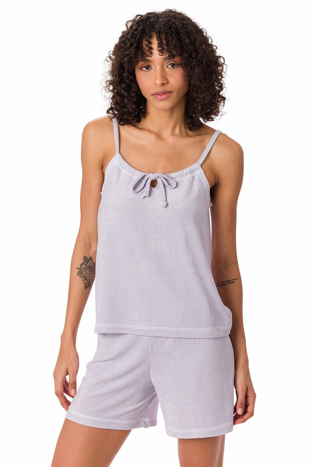Suvi NYC Women's 2-piece Short and Tank Top Pajama Set . Terry Cotton ...