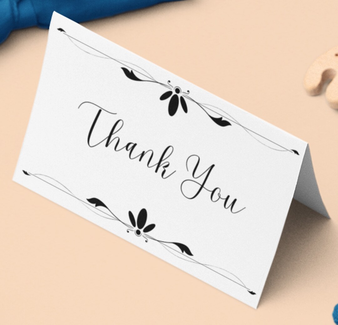 3x5 Thank You Note Set | Instant Download - Etsy