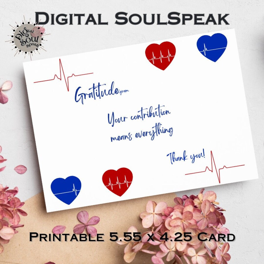 Gratitudegram 5.5x4.25 Printable Card II Thank You Note - Etsy