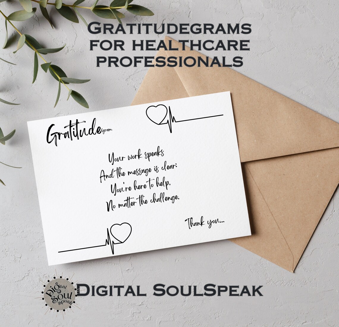 Printable Card Gratitudegram 5.5x4.25 Printable Card I Thank You Note ...