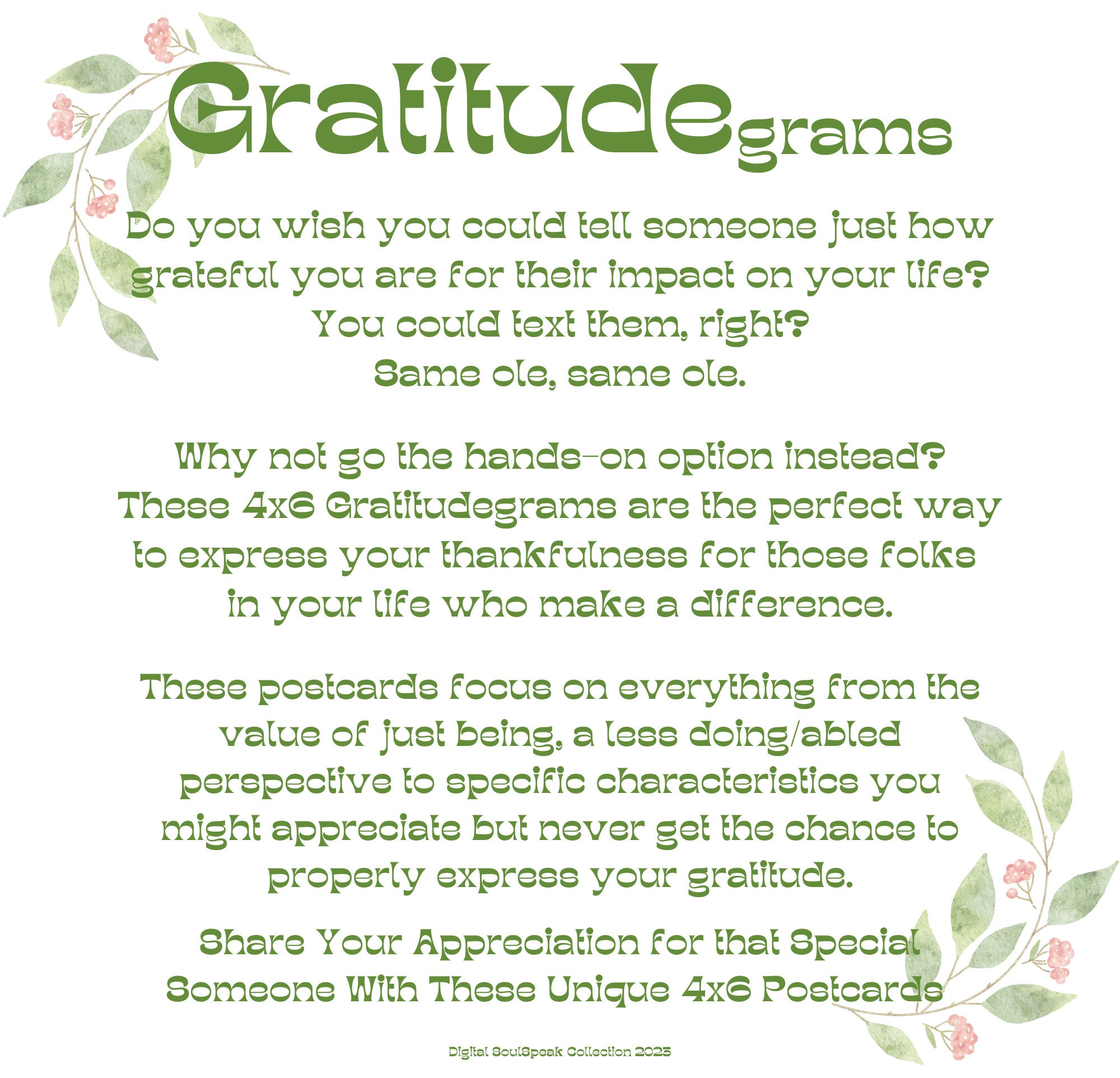 Express Your Gratitude W/the Gratitudegram, Thank You Postcards, 4x6 ...