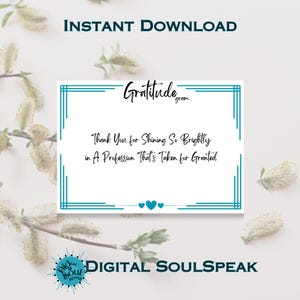 Printable Cards - 8 | Gratitudegram 5.5x4.25 Set 5 | Teacher ...