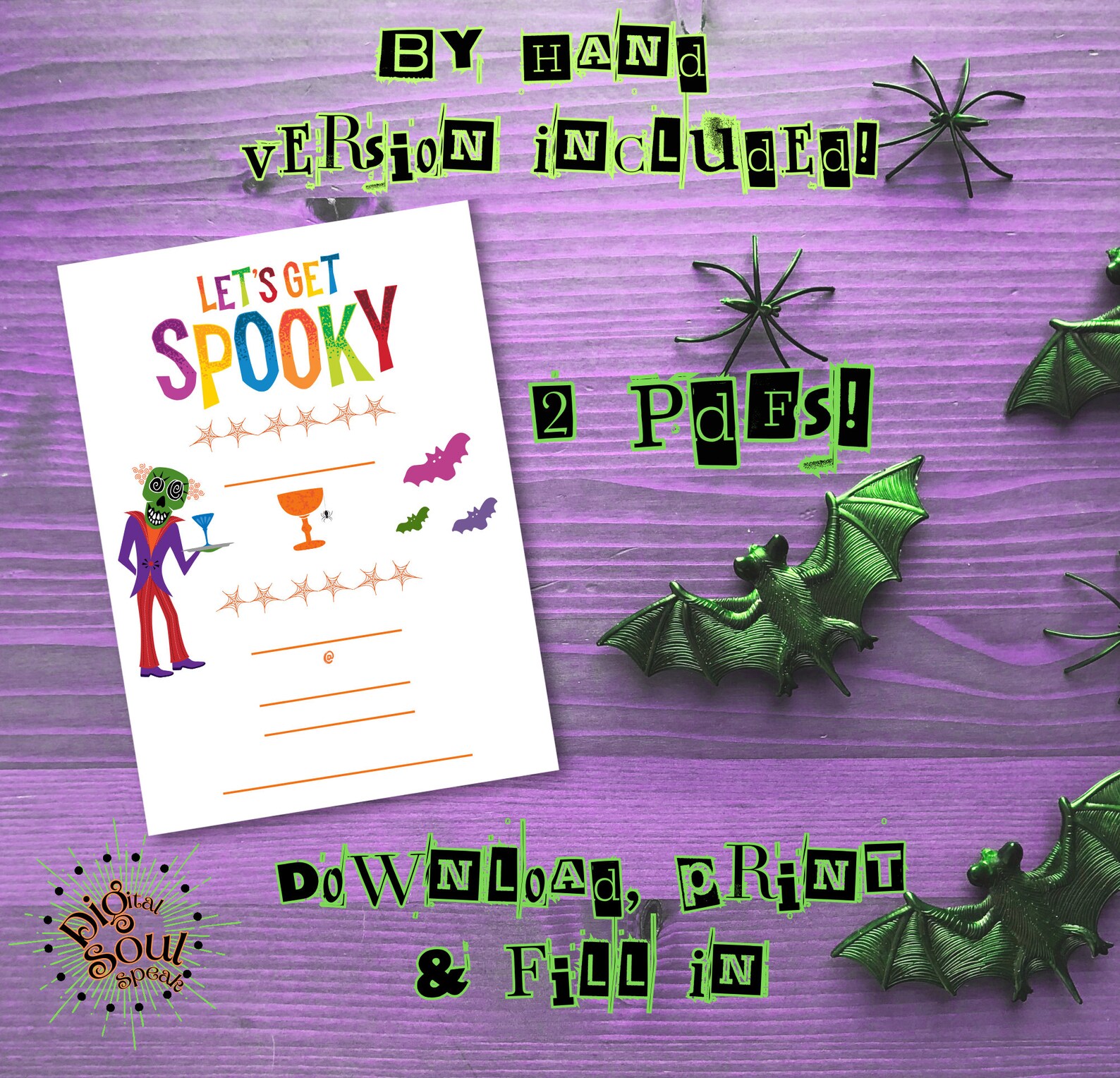 Spooky Halloween Party Invitation 1 | Editable Template | 8.5 X 11 - Etsy