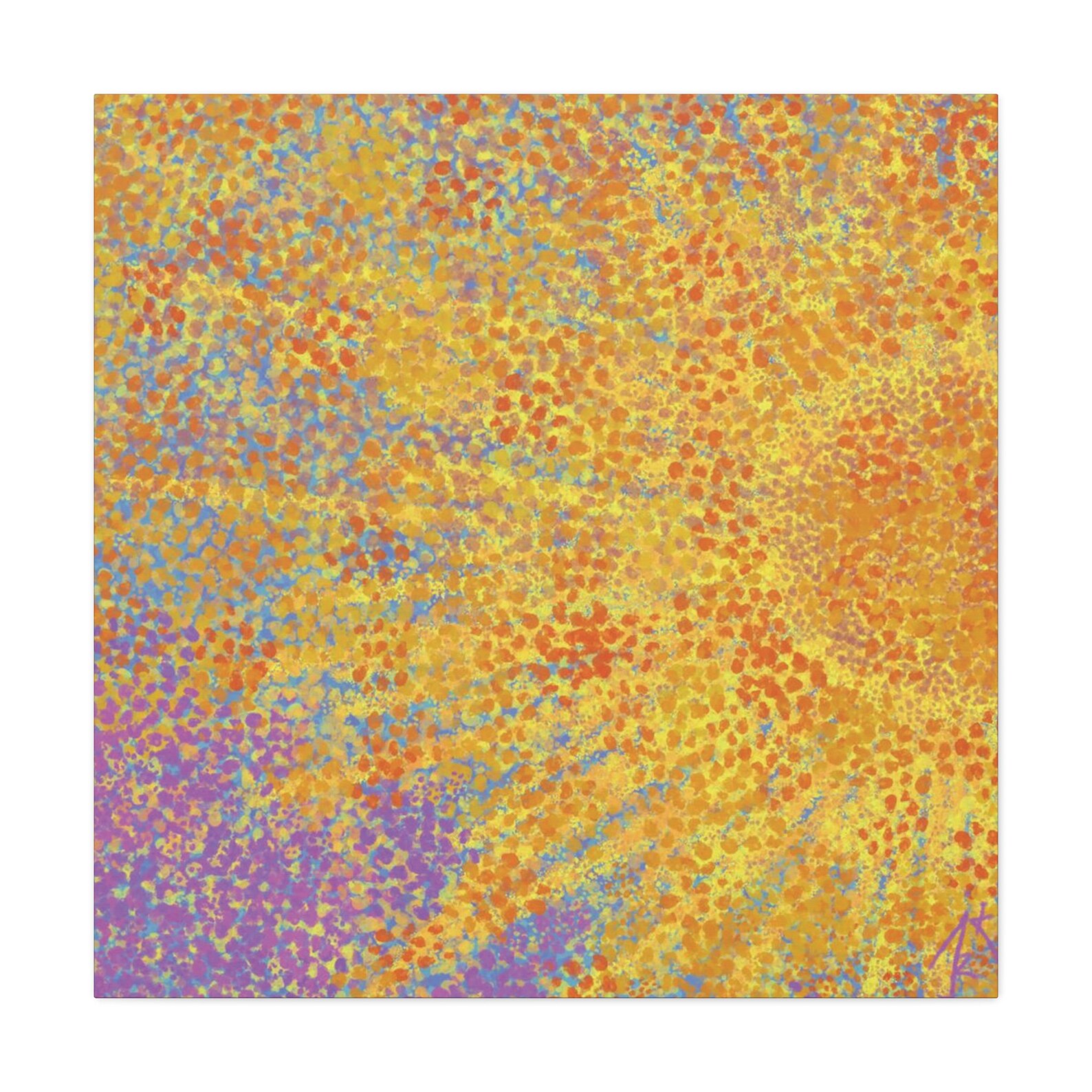 Matte Canvas | Solar Profusion Wall Art | Impressionist/pointillism ...