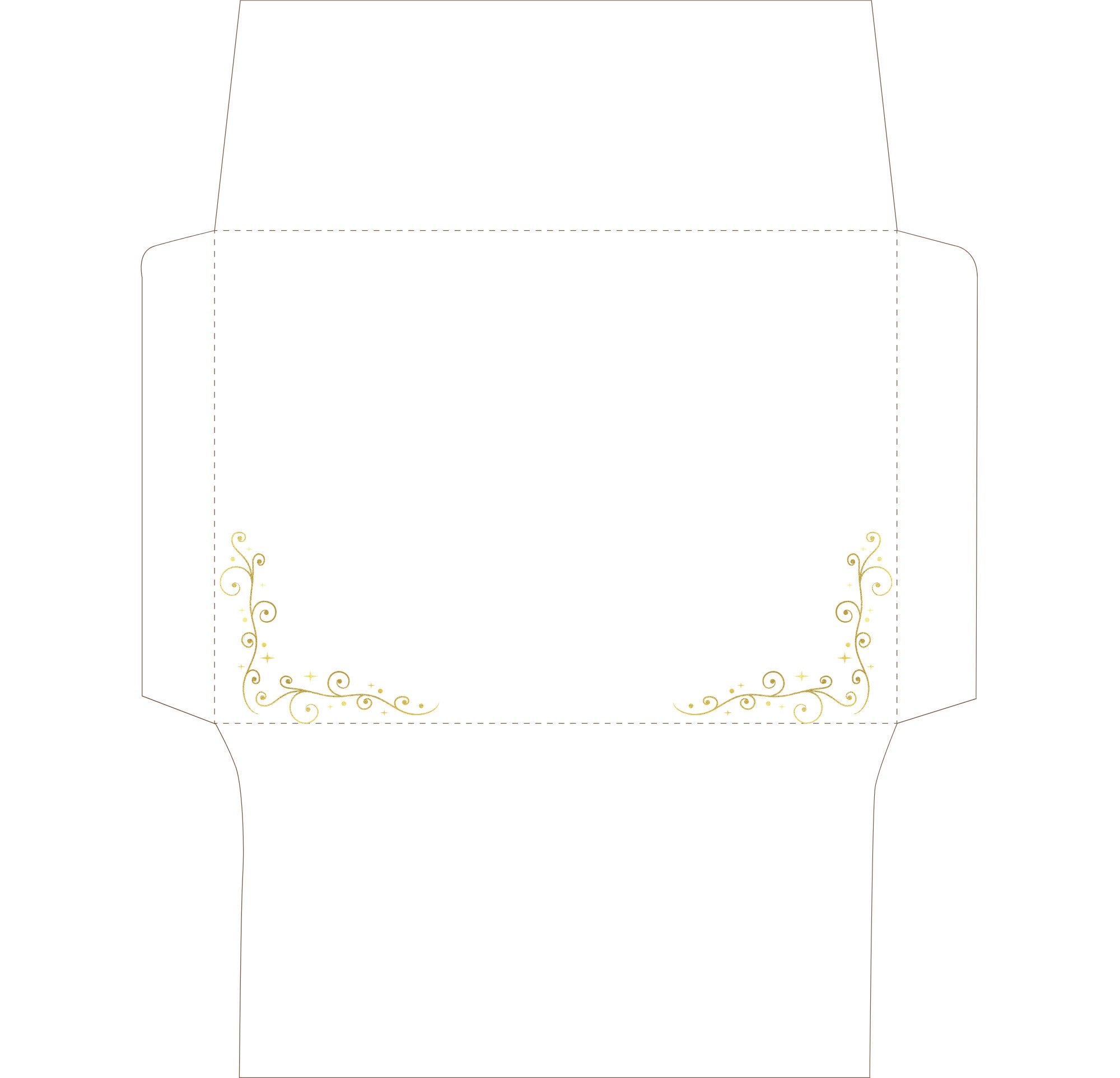 Printable 4x6 Envelope With 5 Border Designs - Etsy