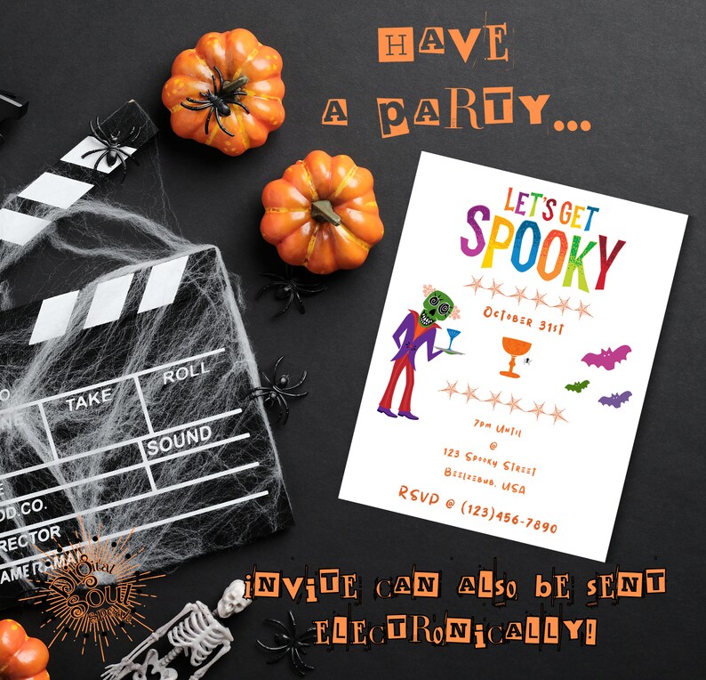 Spooky Halloween Party Invitation 1 | Editable Template | 8.5 X 11 - Etsy