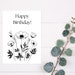 Printable Card | Happy Birthday 5x7 Floral Design Card VIII | Instant ...