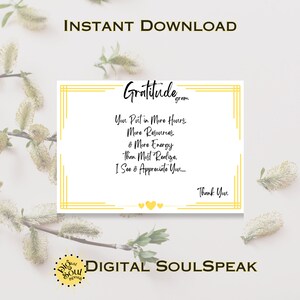 Printable Card Gratitudegram 5.5x4.25 CII Thank You Note Teacher ...