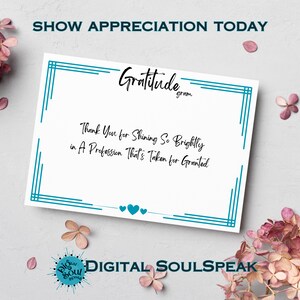 Printable Card | Gratitudegram 5.5x4.25 CV | Thank You Note | Teacher ...