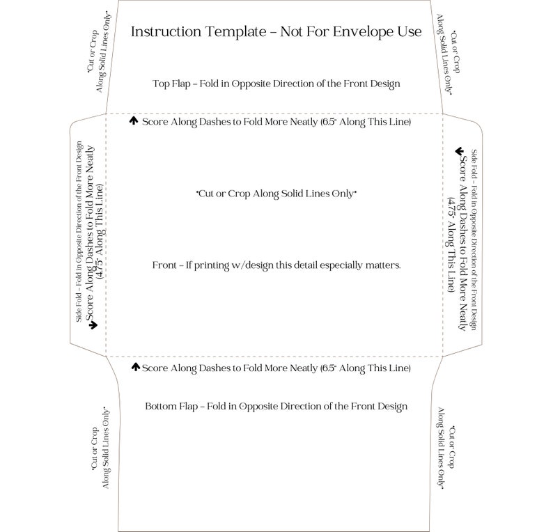 DIY 4x6 Envelope for Postcards, Printable Envelopes With 5 Different ...