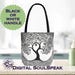Tote Bag Encircled Swirly Tree IX 3 Sizes 2 Handle Colors - Etsy