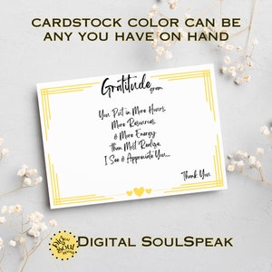 Printable Card Gratitudegram 5.5x4.25 CII Thank You Note Teacher ...