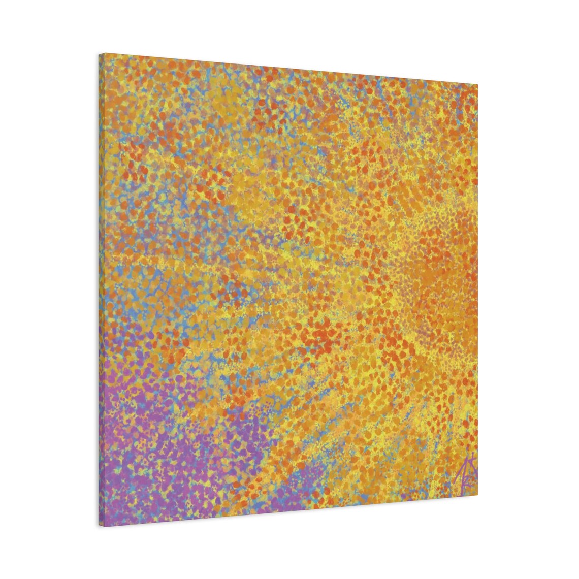Matte Canvas | Solar Profusion Wall Art | Impressionist/pointillism ...