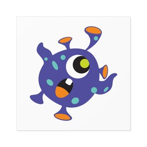 Square Stickers | Kooky Monster | Indoor\outdoor | Multiple Sizes - Etsy