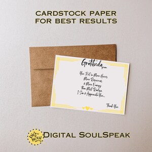 Printable Card Gratitudegram 5.5x4.25 CII Thank You Note Teacher ...