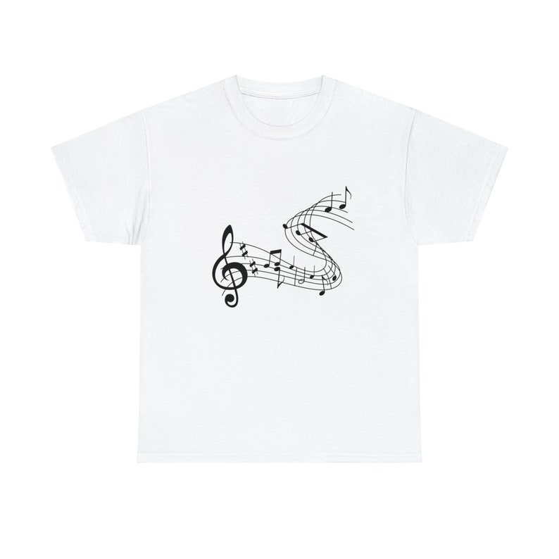 T-shirt | Treble Clef Musical Display | Unisex Heavy Cotton Tee - Etsy