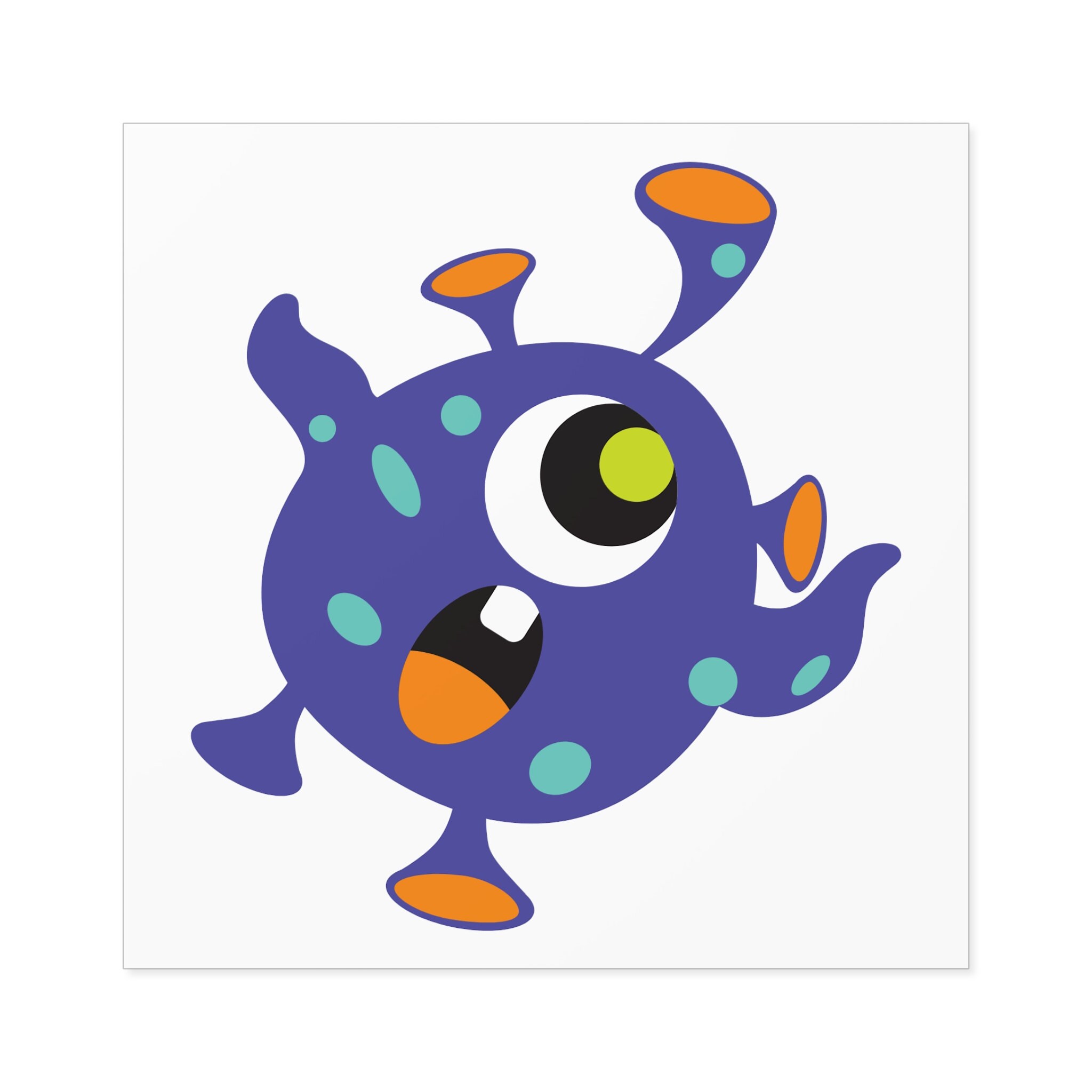 Square Stickers | Kooky Monster | Indoor\outdoor | Multiple Sizes - Etsy