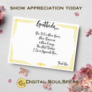 Printable Card Gratitudegram 5.5x4.25 CII Thank You Note Teacher ...