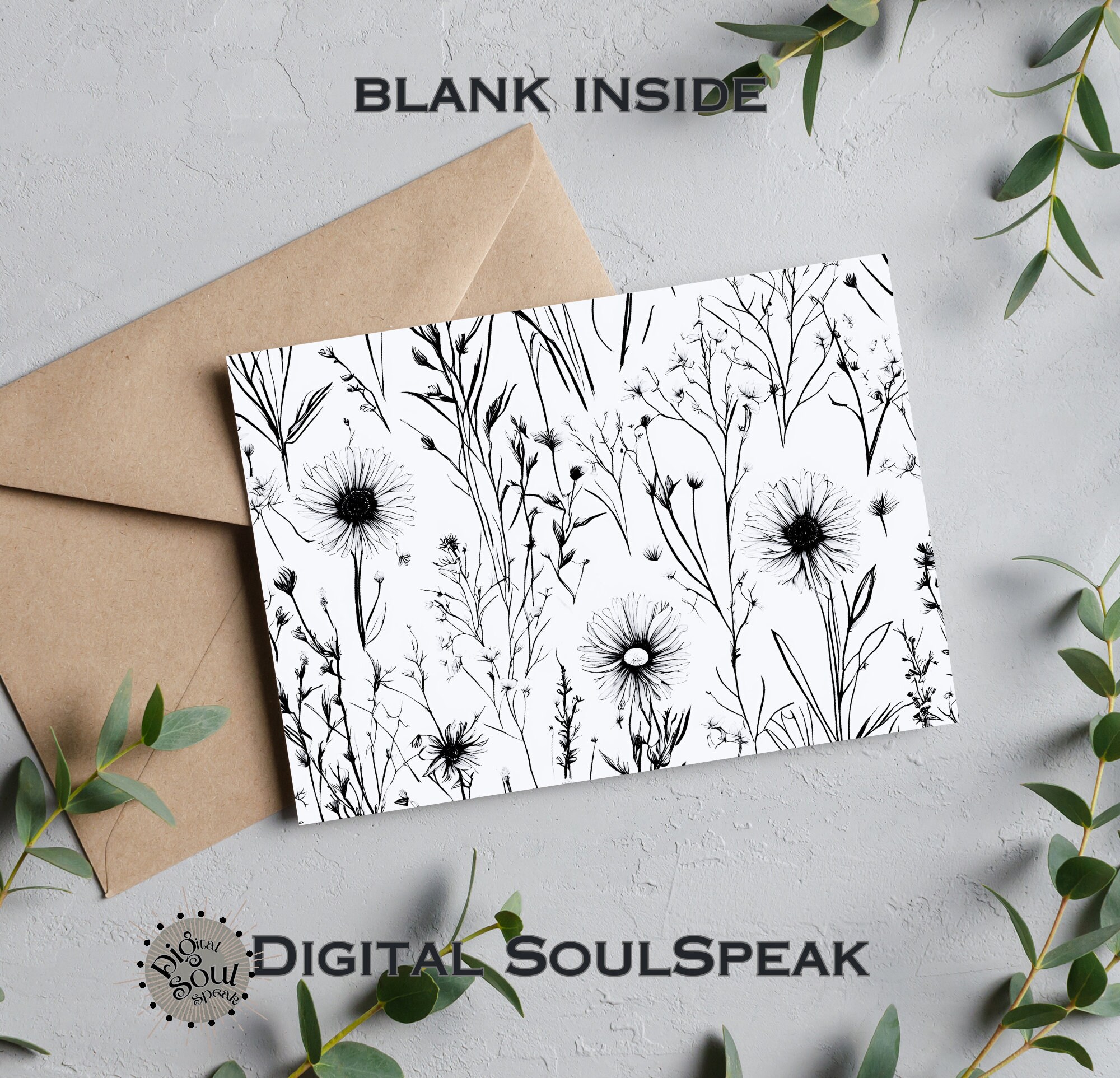 Printable Card Blank Inside 5.5 X 4.25 Printable Card X - Etsy