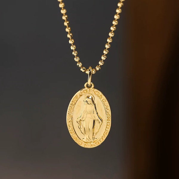 Virgin Mary Pendant - Etsy