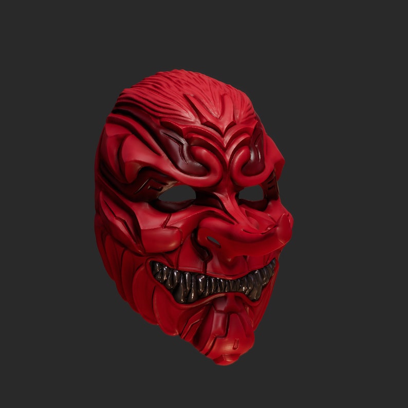 Tengu Oni Mask 16 Demon Full Face Stl 3d Printer - Etsy