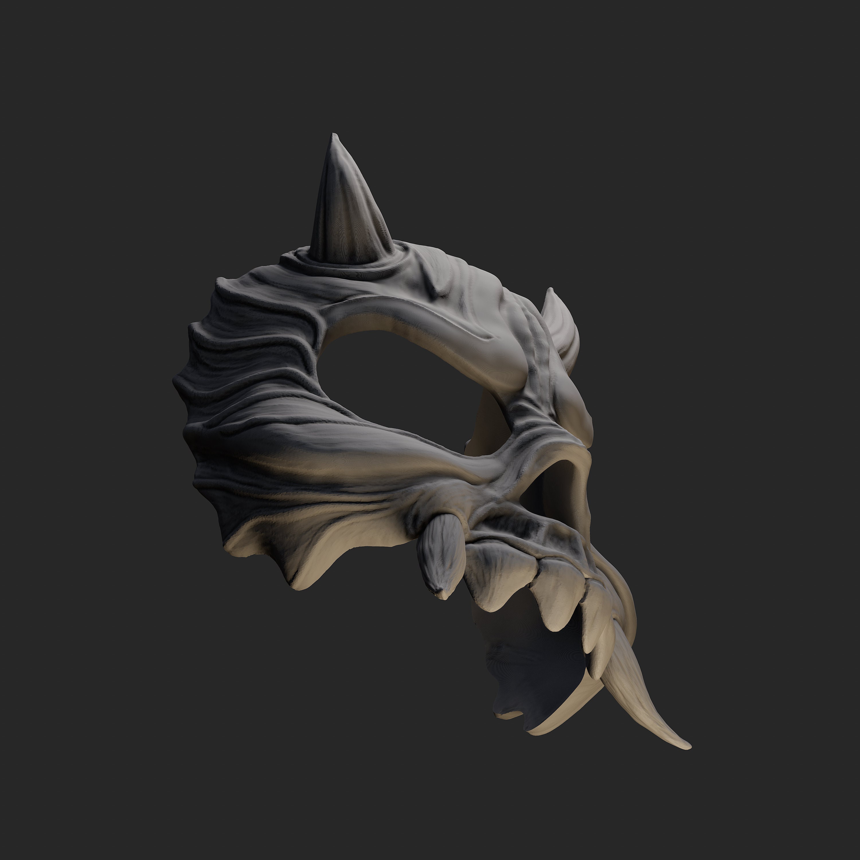 Wearable Mask 17 Skull Horn 3d Print Stl File - Etsy