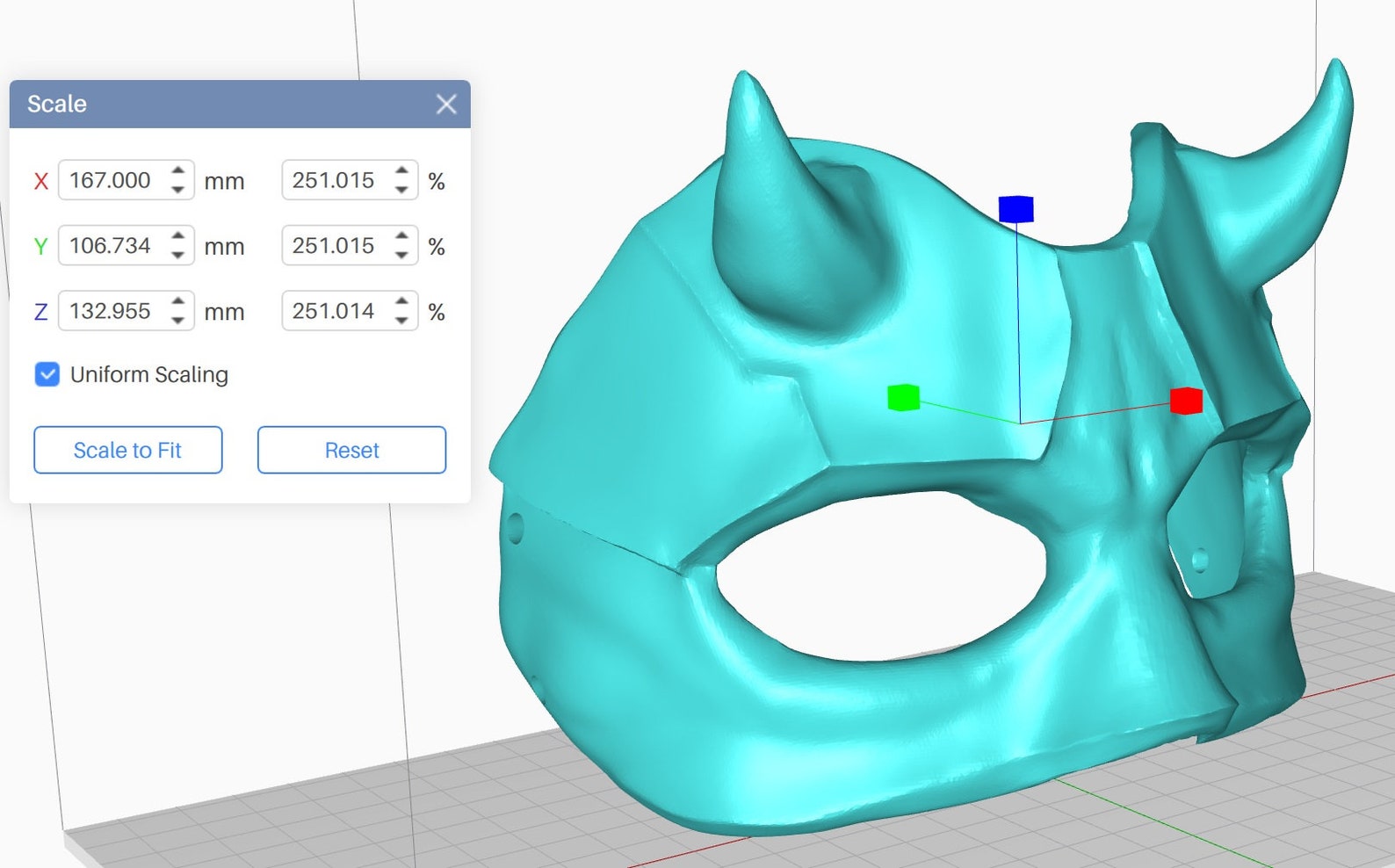 Oni Mask 12 Half Demon Face for 3d Print Stl File - Etsy
