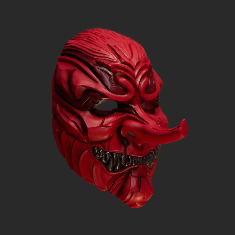 Tengu Oni Mask 16 Demon Full Face Stl 3d Printer - Etsy