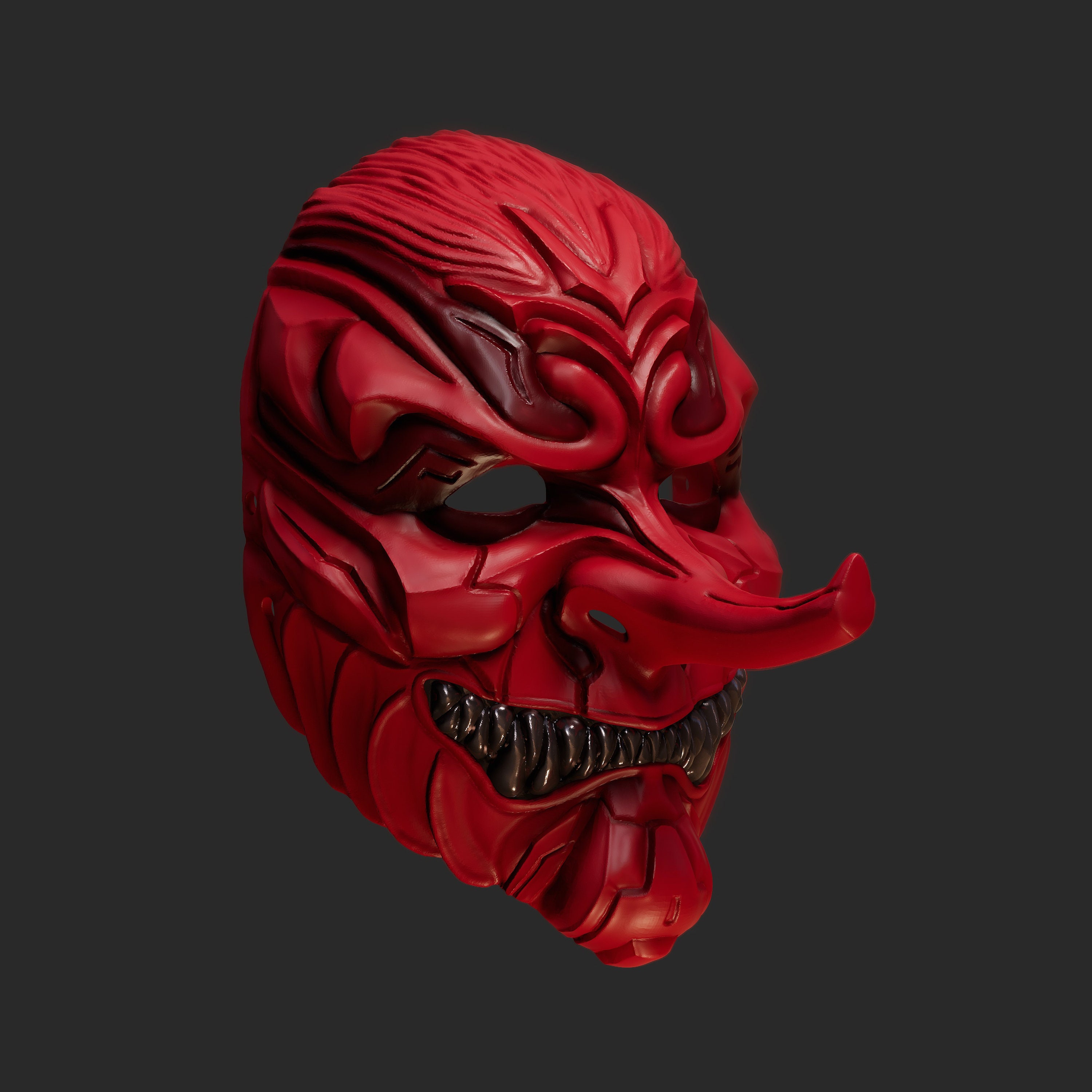 Tengu Oni Mask 16 Demon Full Face Stl 3d Printer - Etsy