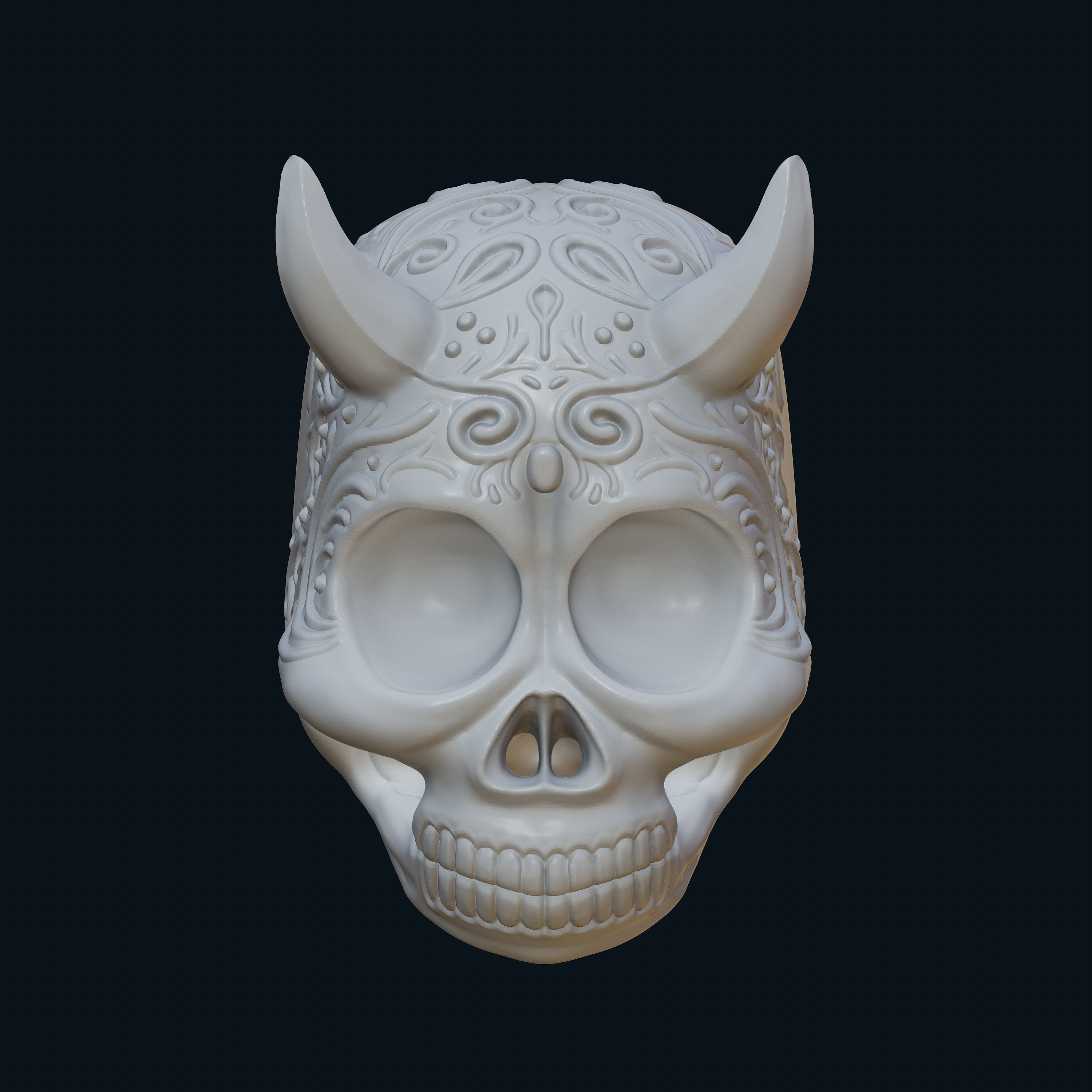 Skull Carved 01 STL File - Etsy